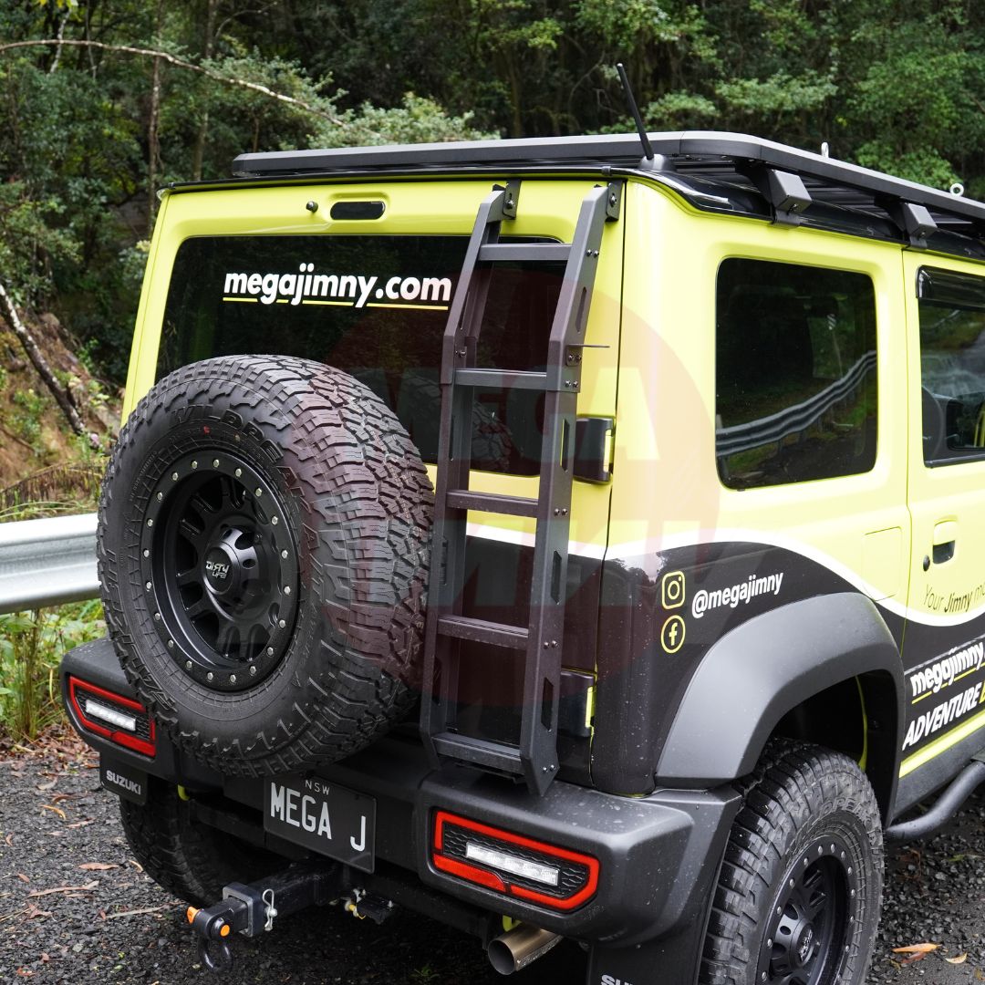MG-X Rear Tail Gate step ladder (JB74/JC74 Jimny) – Mega Jimny PTY LTD
