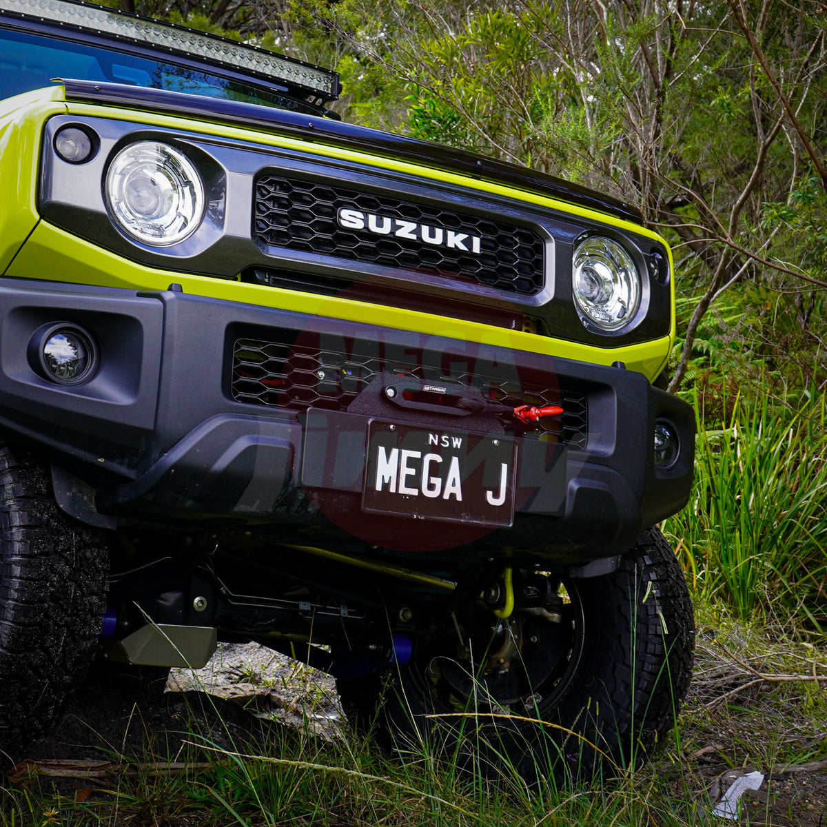MG-X Front Hidden Winch Mount (JB74/JC74 Jimny) – Mega Jimny PTY LTD
