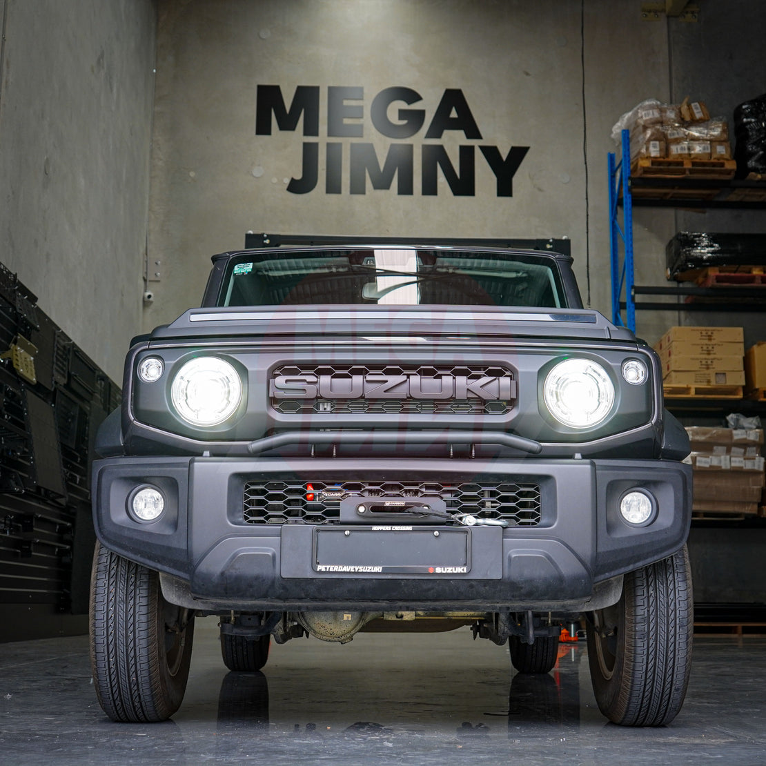 MG-X Front Hidden Winch Mount (JB74/JC74 Jimny) – Mega Jimny PTY LTD